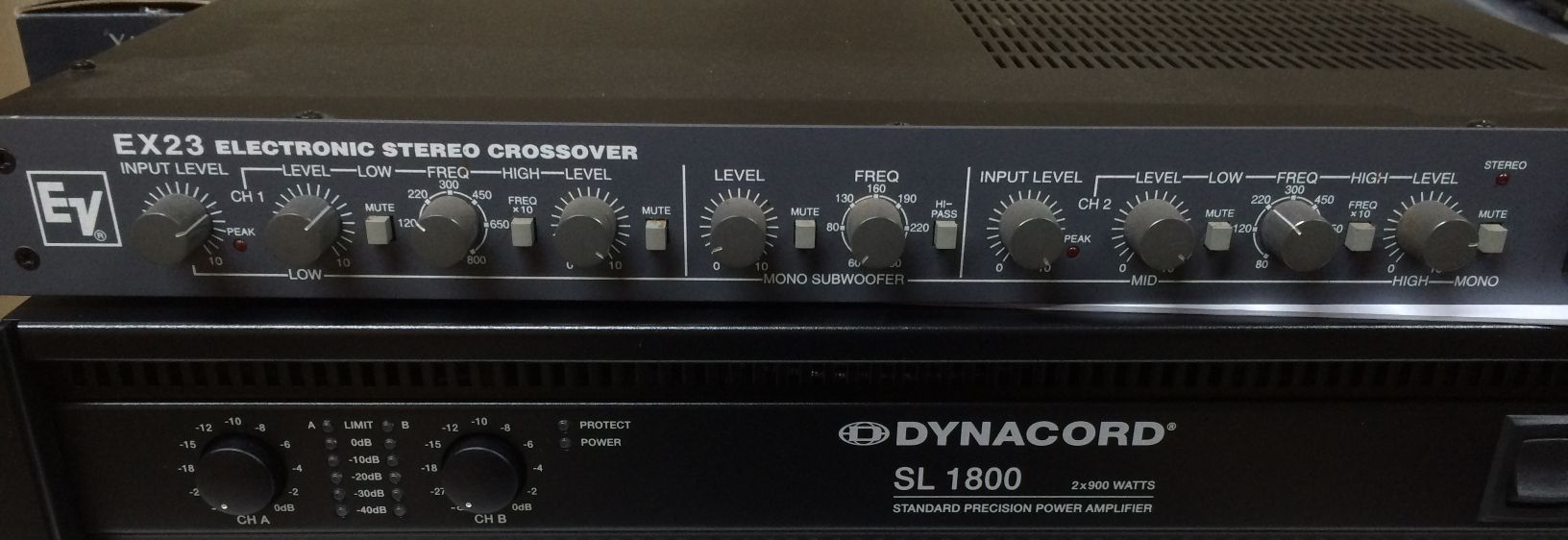 EV EX23 Frequenzweichen Einstellung 2x Dynacord CP 12 3 Und 4x CP 18 1 